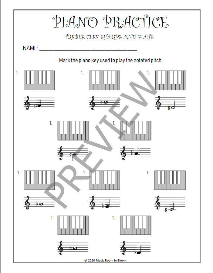 MORE Piano Worksheets for Beginners | Made By Teachers
