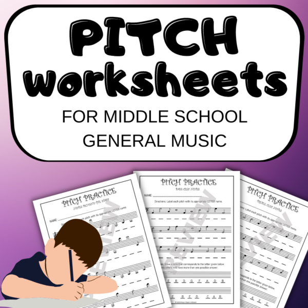 PITCH WORKSHEETS for Middle School General Music | Made By Teachers