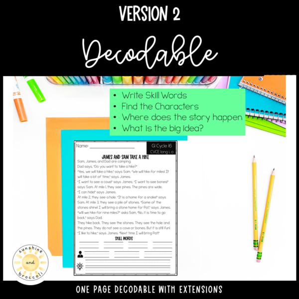Skills Block Decodables | First Grade | One Page Passages | Made By ...