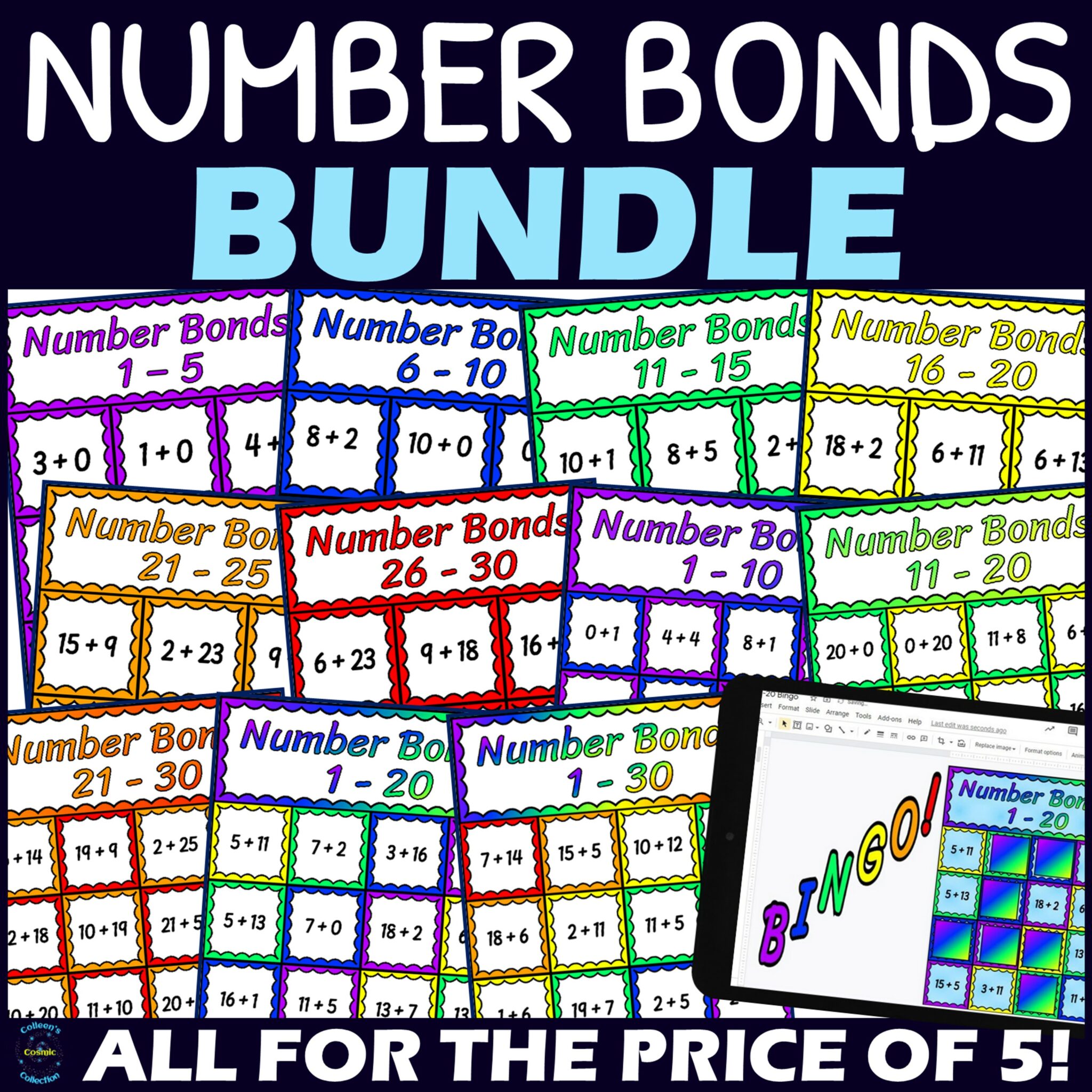 Number Bonds Activity BUNDLE | Bingo Games | Made By Teachers