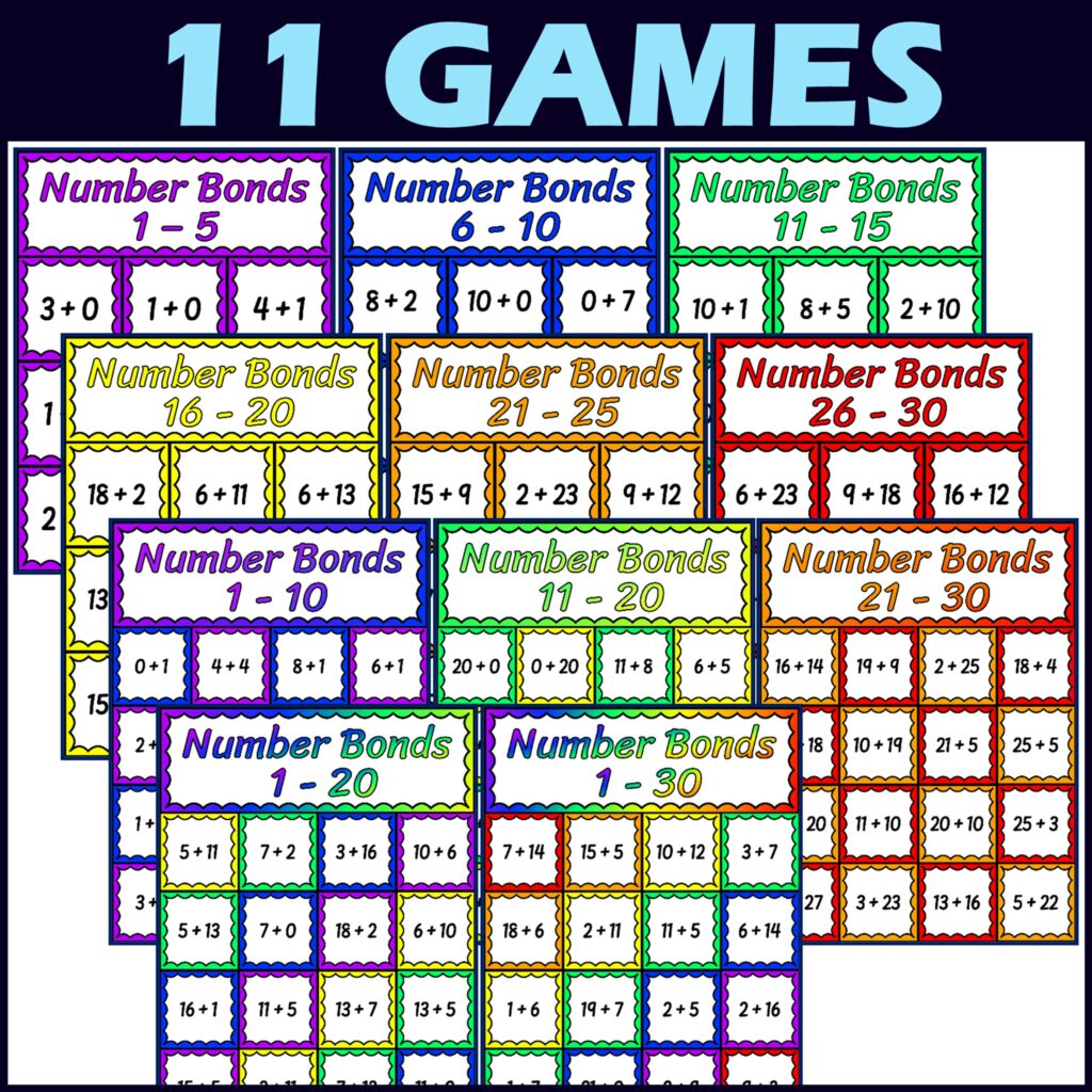 Number Bonds Activity BUNDLE | Bingo Games | Made By Teachers