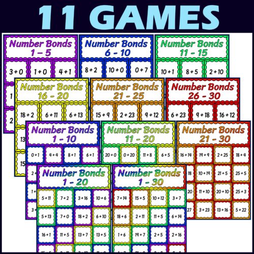Number Bonds Activity BUNDLE | Bingo Games | Made By Teachers