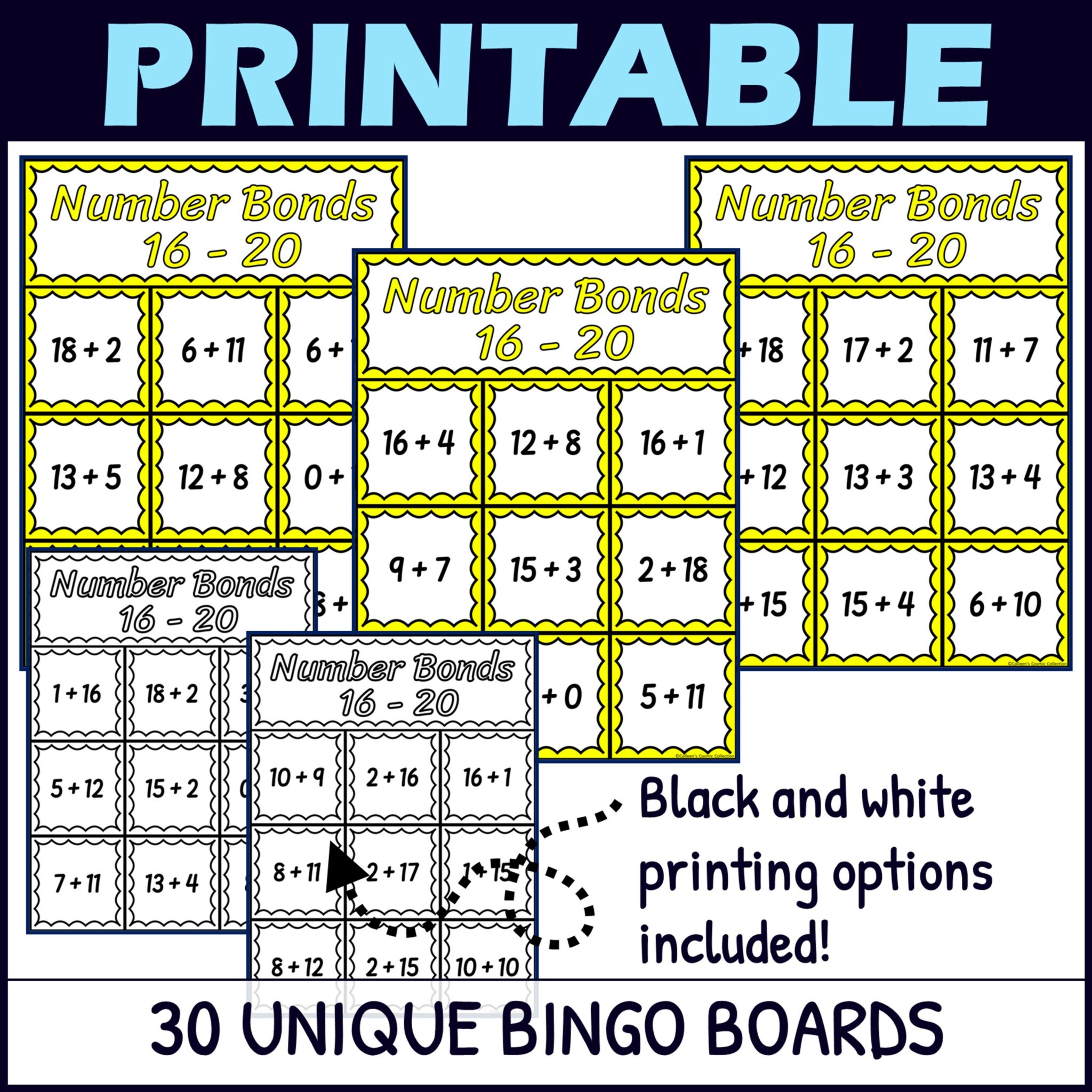 Number Bonds Activity BUNDLE | Bingo Games | Made By Teachers