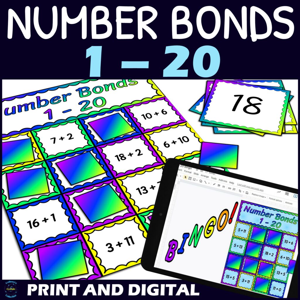 Number Bonds Activity | Bingo Game | Numbers 1-20 | Made By Teachers