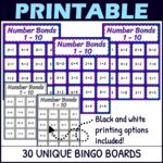 Number Bonds Activity | Bingo Game | Numbers 1-10 | Made By Teachers