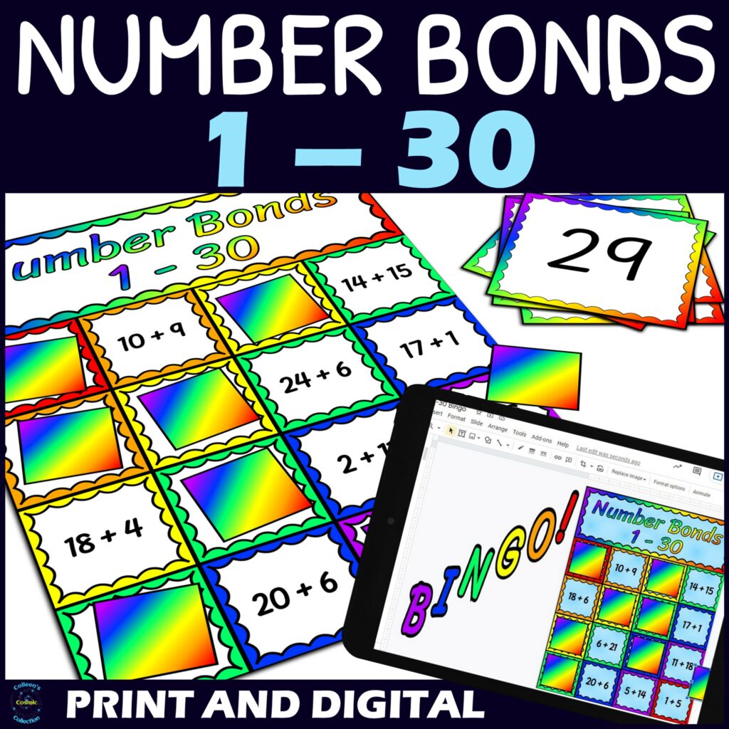 Number Bonds Activity | Bingo Game | Numbers 1-30 | Made By Teachers
