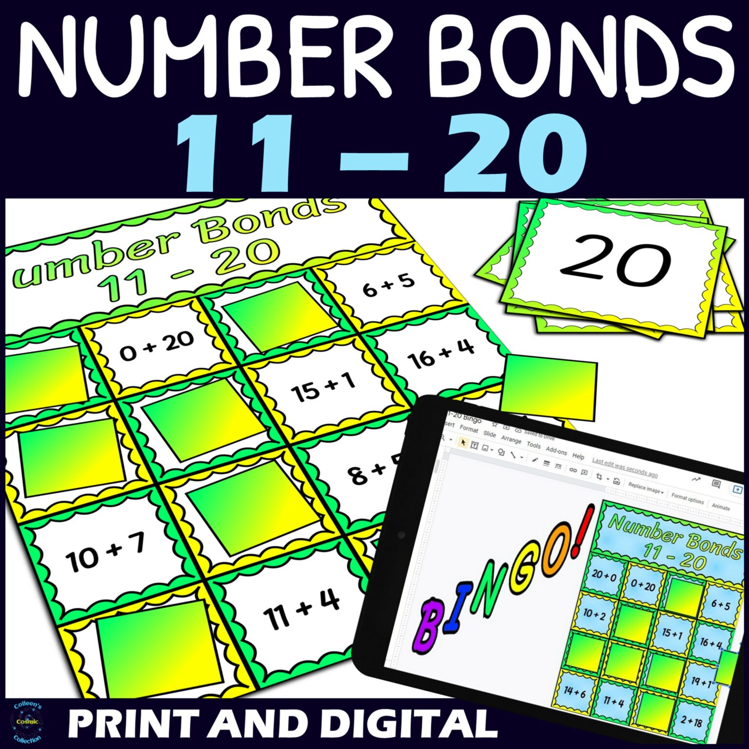 Number Bonds Activity | Bingo Game | Numbers 11-20 | Made By Teachers