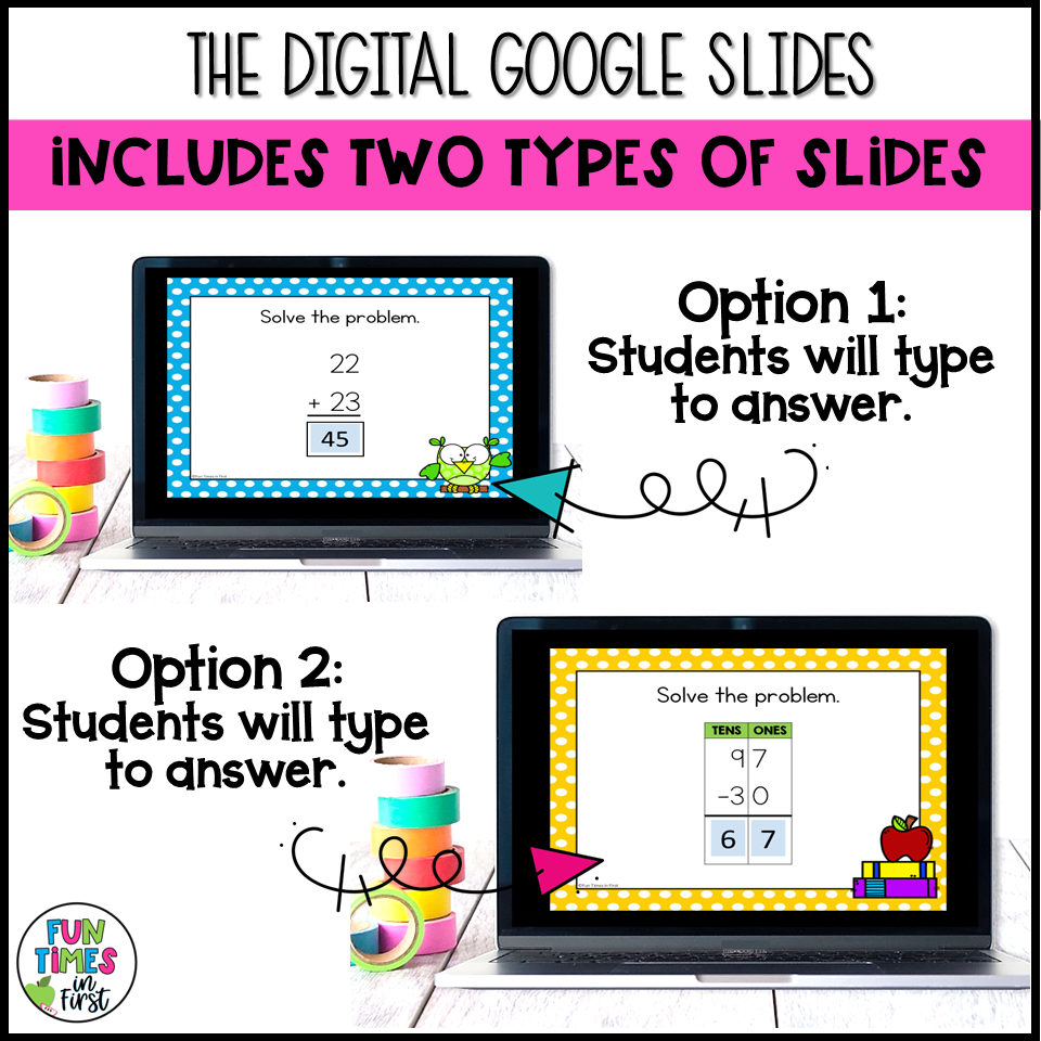 Two Digit Addition and Subtraction Math Task Cards No Regrouping | Made ...