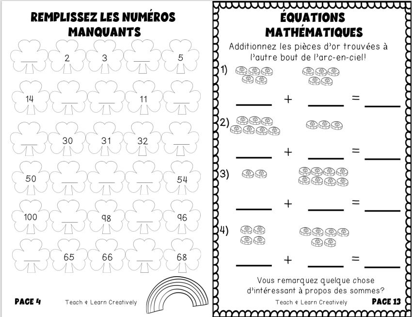Mini livret amusant de la Fête de la Saint-Patrick FRENCH | Made By ...