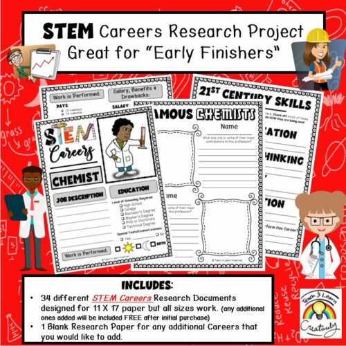 STEM Careers Research Project Early Finishers | Made By Teachers