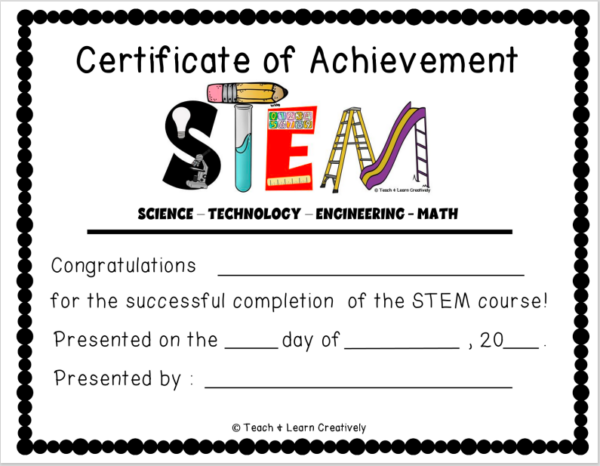 STEM STEAM Awards Certificates and Ribbons for End of Year or Term ...
