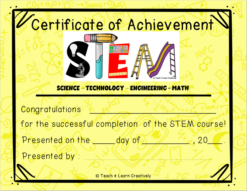STEM STEAM Awards Certificates and Ribbons for End of Year or Term ...