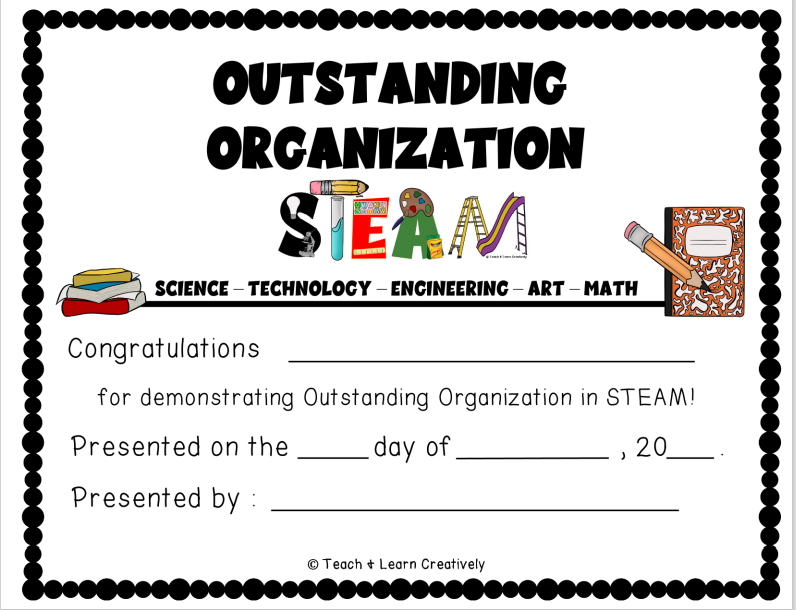 STEM STEAM Awards Certificates and Ribbons for End of Year or Term ...