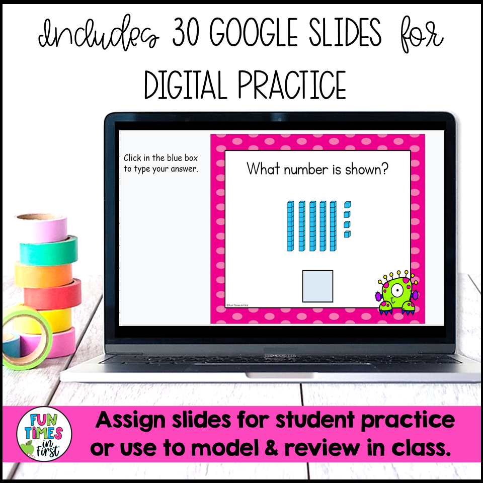 Place Value to 120 Math Task Cards plus Google Slides | Made By Teachers