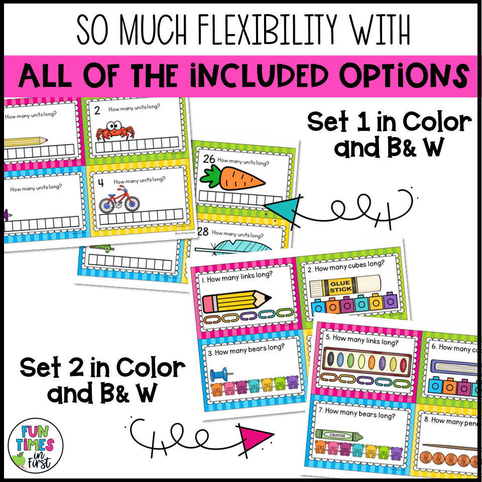 Measuring Length Nonstandard Units Bundle | Print and Digital Math Task ...