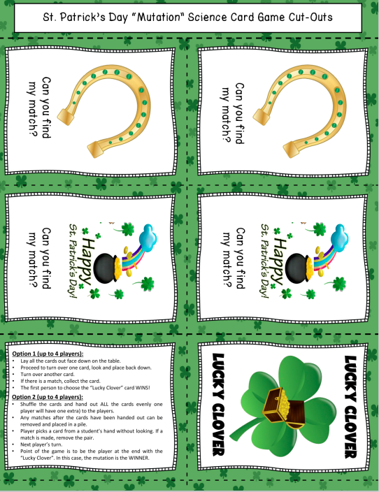 St. Patrick's Day Science Lesson, Shamrock, Activity and Game | Made By ...