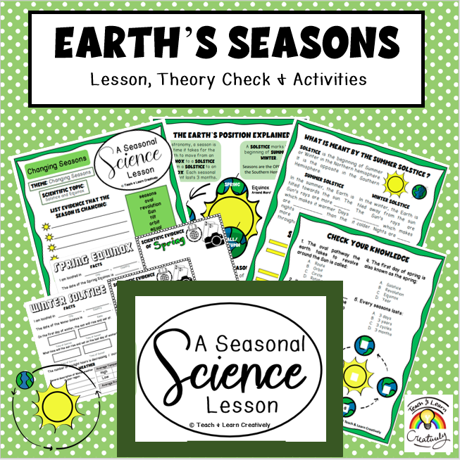Earth's Seasons (Spring Summer Fall Winter) Science Lesson and ...