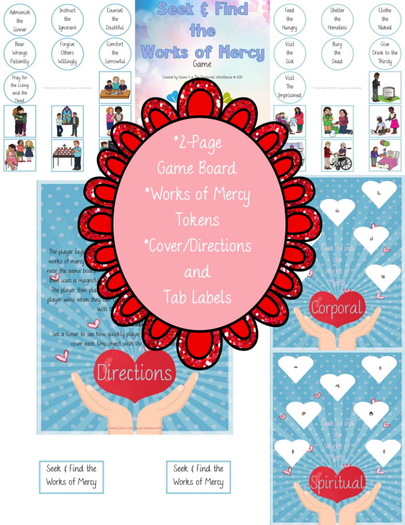 Seek and Find the Works of Mercy Game | Made By Teachers