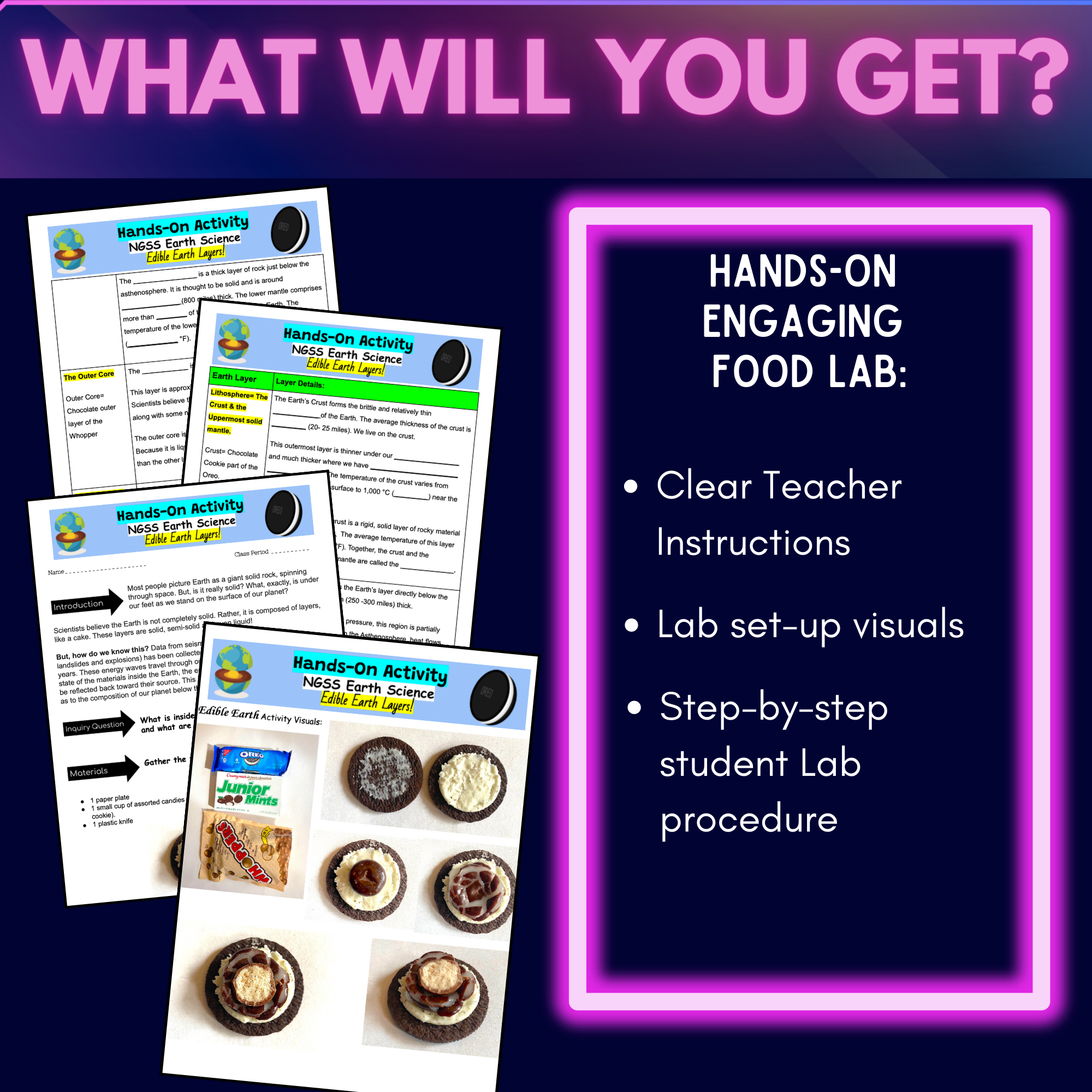 Oreo Earth Layers Lab EDIBLE Middle School Earth Science Model STEM ...