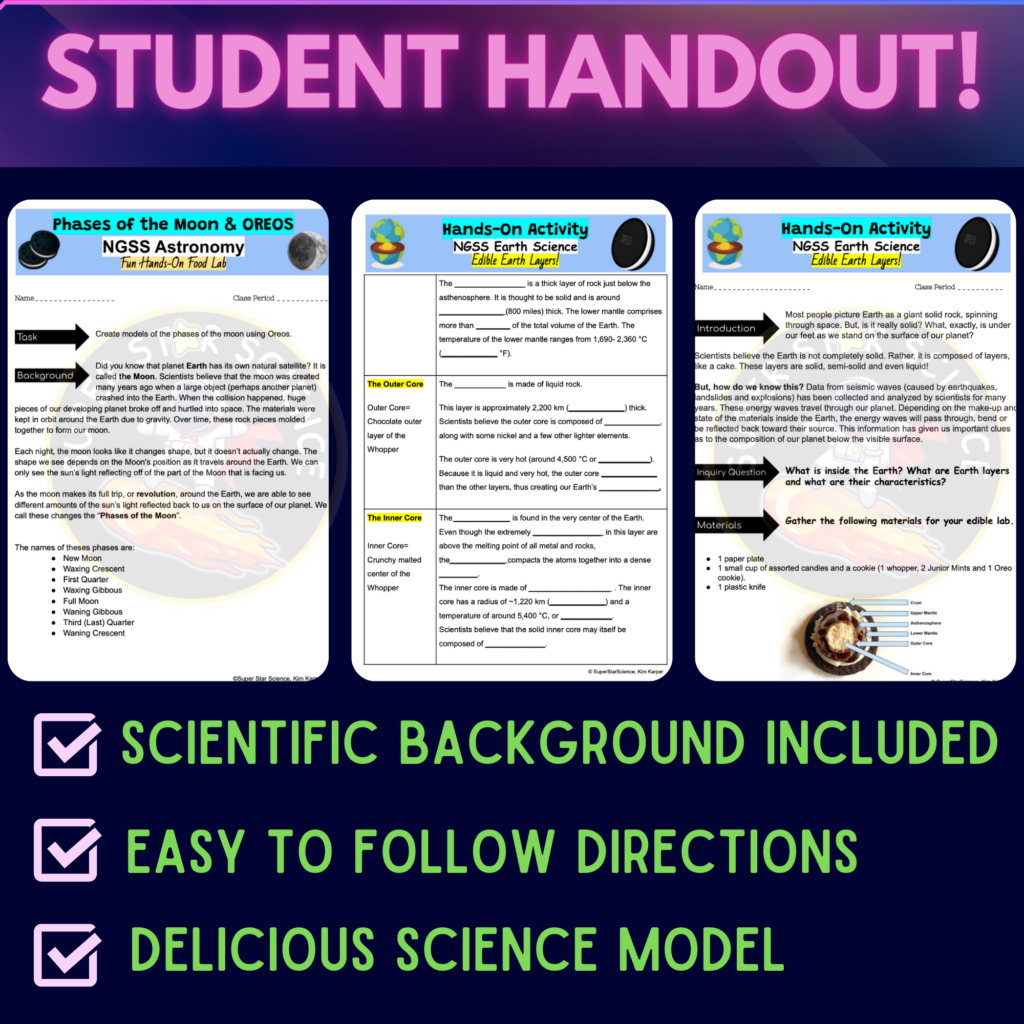 Oreo Earth Layers Lab EDIBLE Middle School Earth Science Model STEM ...