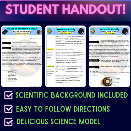 Oreo Earth Layers Lab EDIBLE Middle School Earth Science Model STEM ...