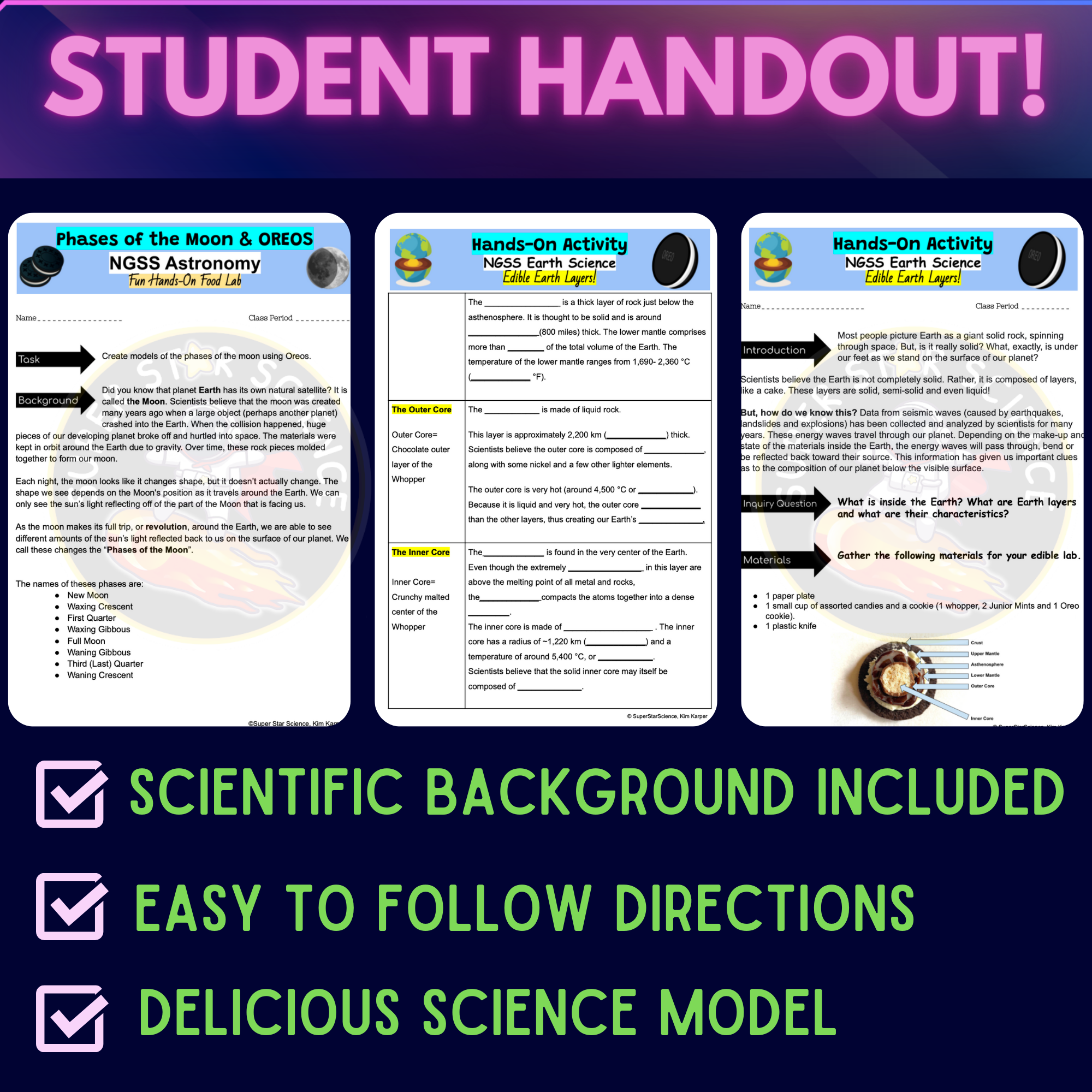 Oreo Earth Layers Lab EDIBLE Middle School Earth Science Model STEM ...