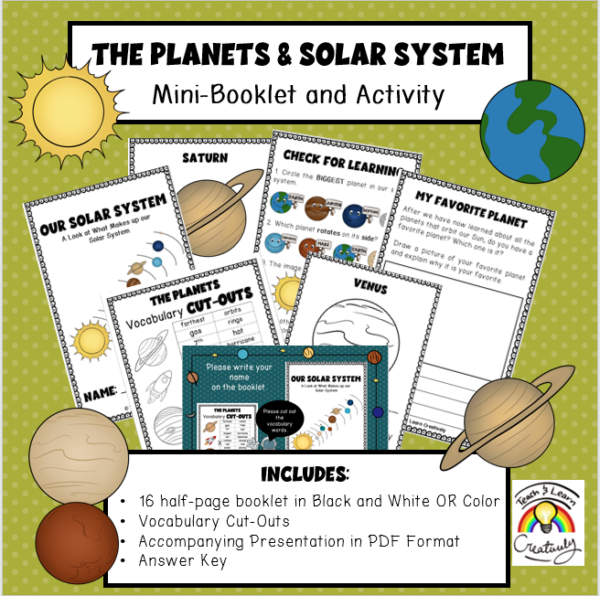 The Planets and Solar System Mini Booklet Activity and Presentation ...