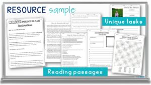 March Emergency Sub Plans Middle School ELA Activities and Worksheets ...