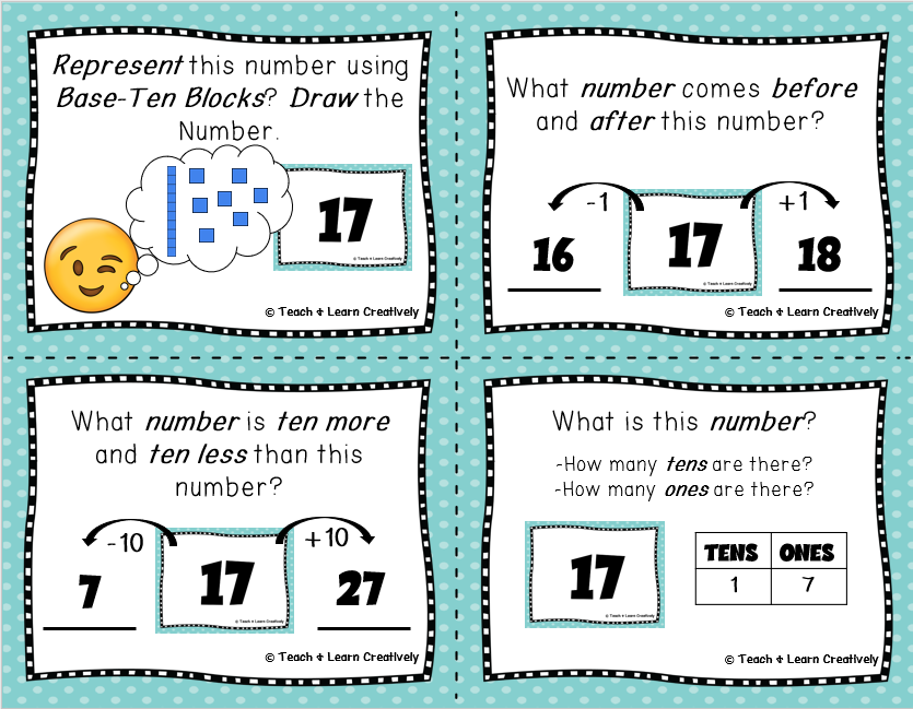 Number Fluency Flash Cards, Task Cards with 100s Chart | Made By Teachers