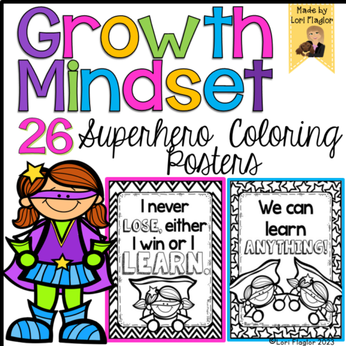 Growth Mindset Superhero Coloring Pages | Made By Teachers