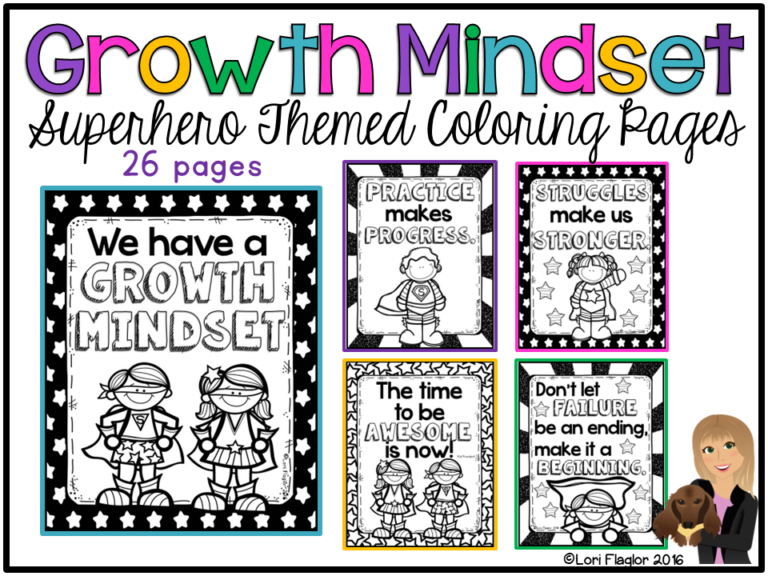 Growth Mindset Superhero Coloring Pages | Made By Teachers