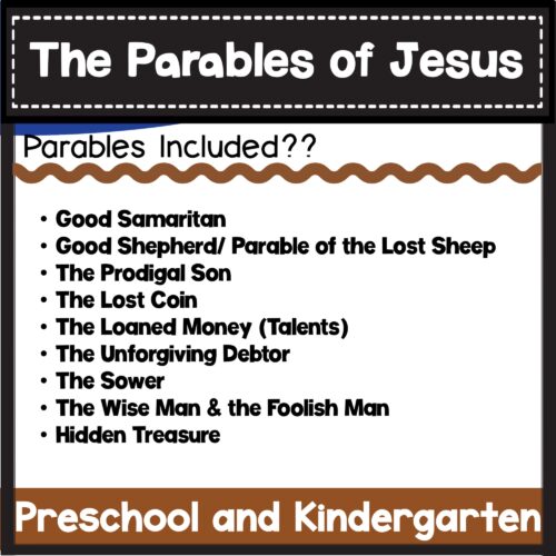 Parables of Jesus Bible Lessons and Activities for Preschool and ...