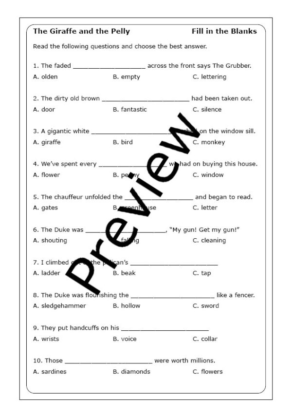 Roald Dahl "The Giraffe and the Pelly and Me" worksheets | Made By Teachers