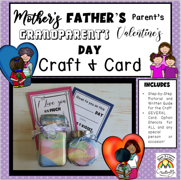 Mother's Day Craft and Card (Father's Grandparent's Valentine's Craft ...