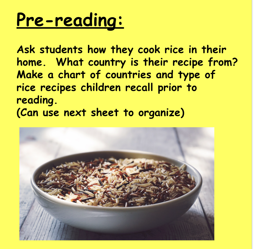 EVERYBODY COOKS RICE READING & ACTIVITY GUIDE | Made By Teachers