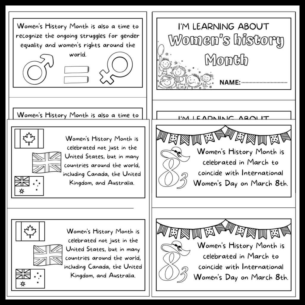 Women’s history Month Emergent Reader | Women’s history Month ...