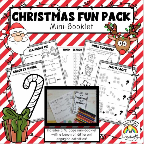 Christmas Fun Package Mini Booklet Activity | Made By Teachers