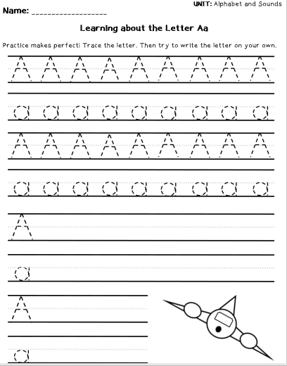 Letter and Sound Practice A-Z Alphabet (Differentiated Worksheets ...