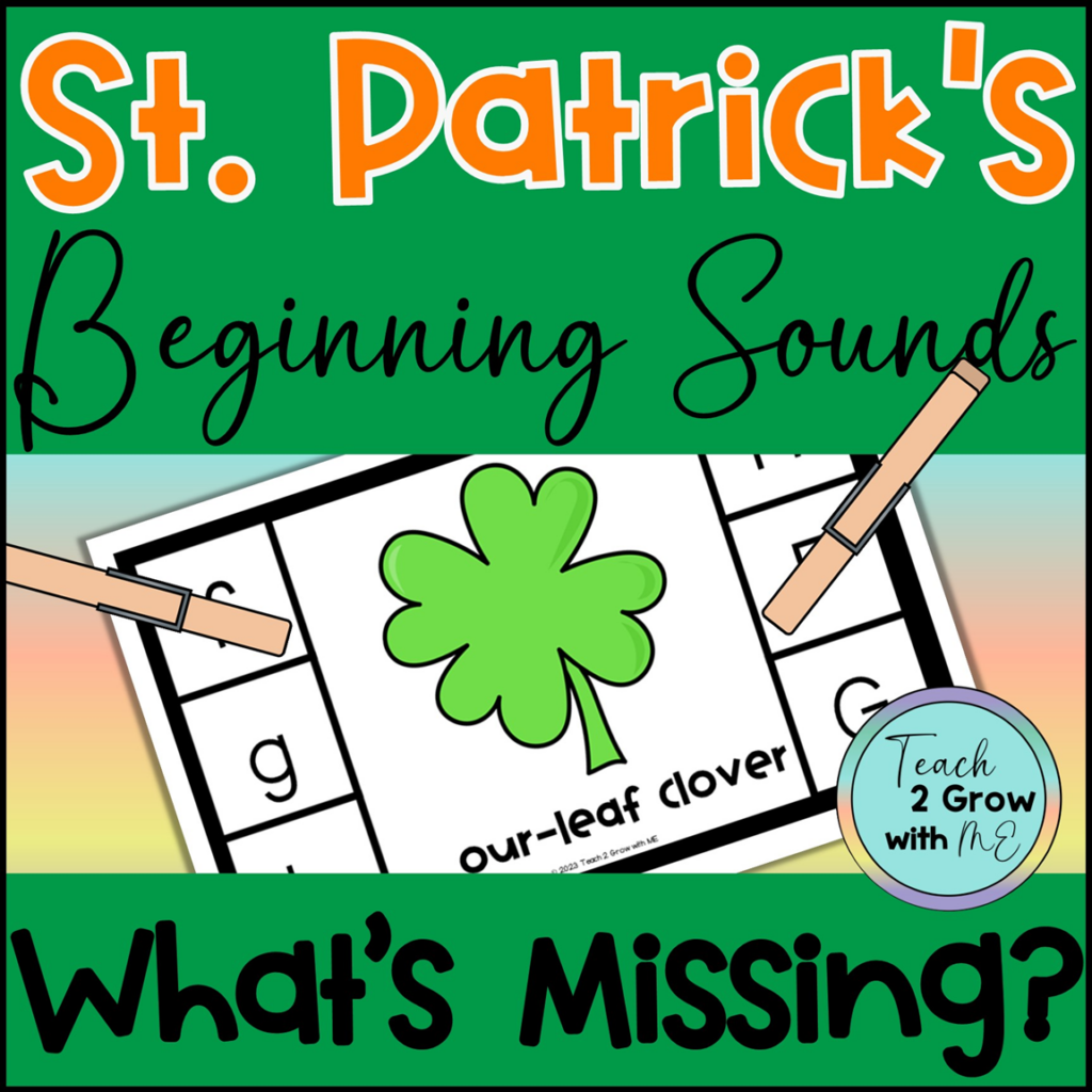 St. Patrick's Day Alphabet Letter Recognition and Beginning Sounds Clip ...