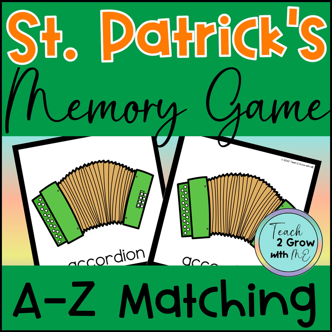 St. Patrick's Day A-Z Memory Match Large Floor Game for PreK-1st | Made ...