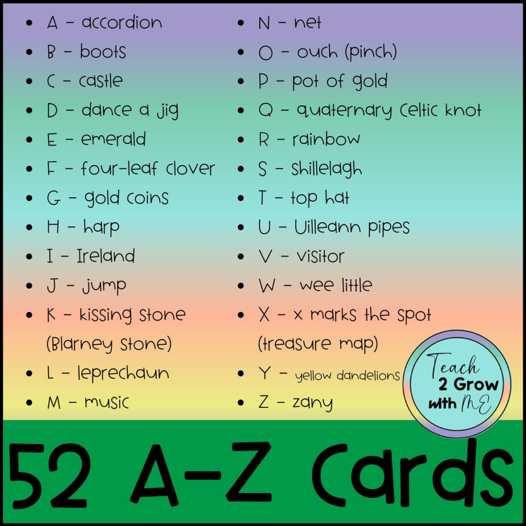 St. Patrick's Day A-Z Memory Match Large Floor Game for PreK-1st | Made ...