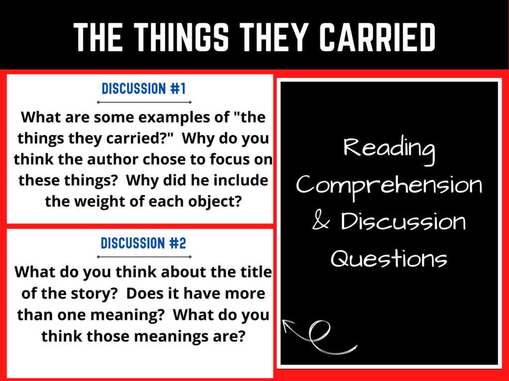 The Things They Carried | Made By Teachers