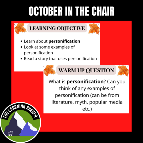 October in the Chair Neil Gaiman | High School ELA Short Story Lesson ...