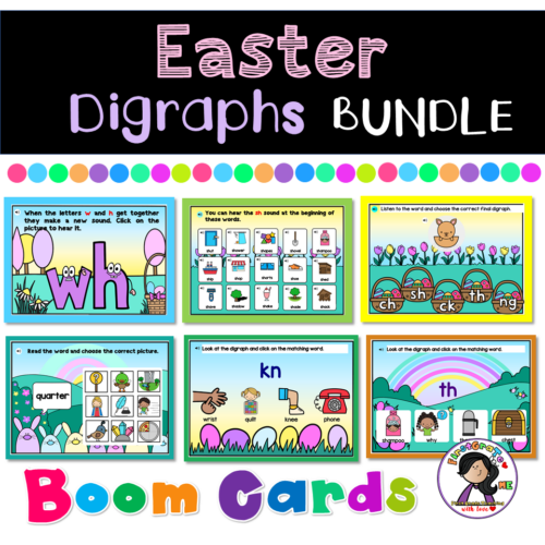 Easter Digraphs BOOM CARDS Bundle | Made By Teachers