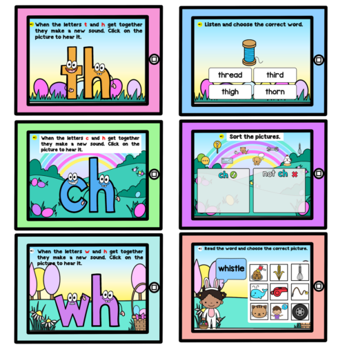 Easter Digraphs BOOM CARDS Bundle | Made By Teachers