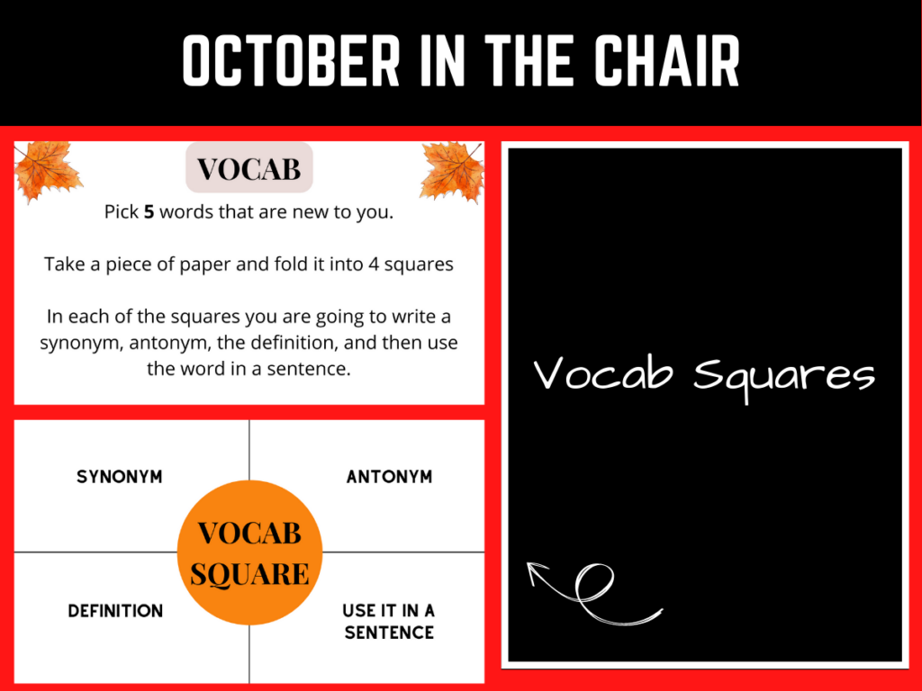 October in the Chair Neil Gaiman | High School ELA Short Story Lesson ...