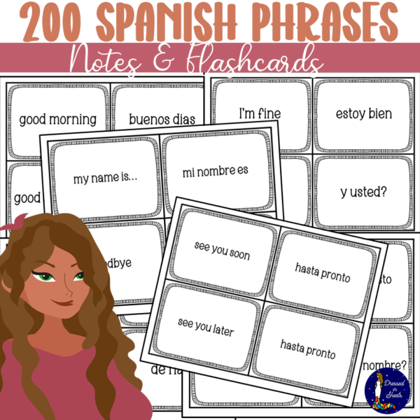 200 Conversational Spanish Phrases Flashcards | Made By Teachers