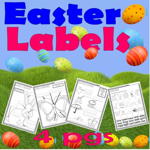 Spring LABELING Worksheets Easter SPED Speech Easter | Made By Teachers