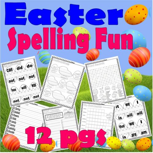 Easter Word Search Spelling Contractions Worksheets | Made By Teachers