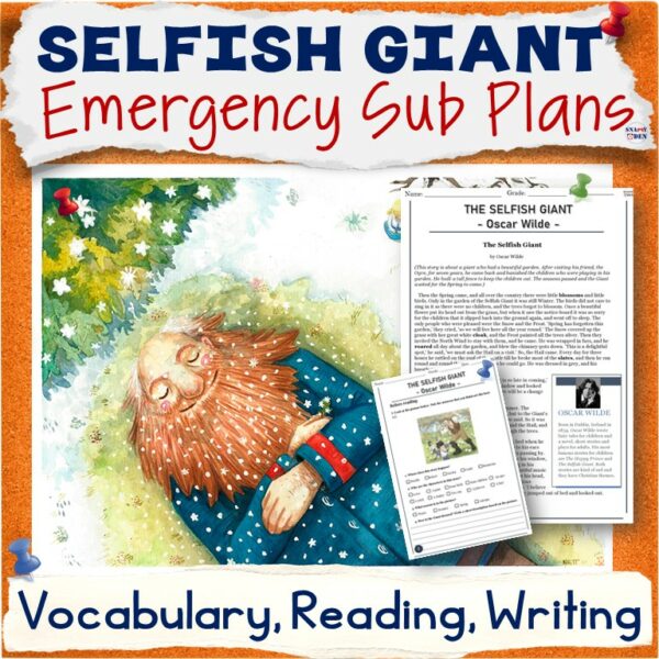 Emergency Sub Plans Worksheets - Oscar Wilde Short Story Reading ...